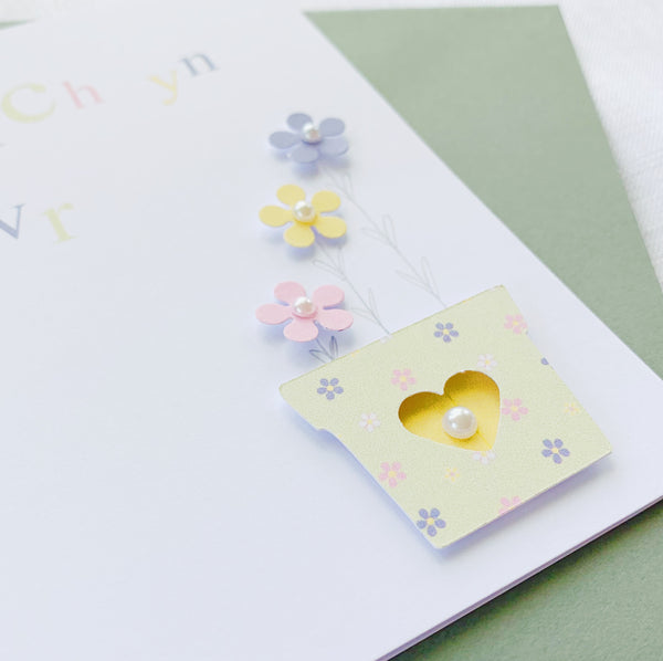 Cerdyn Diolch Blodwen | Blodwen Thank You Card – Siop Ria